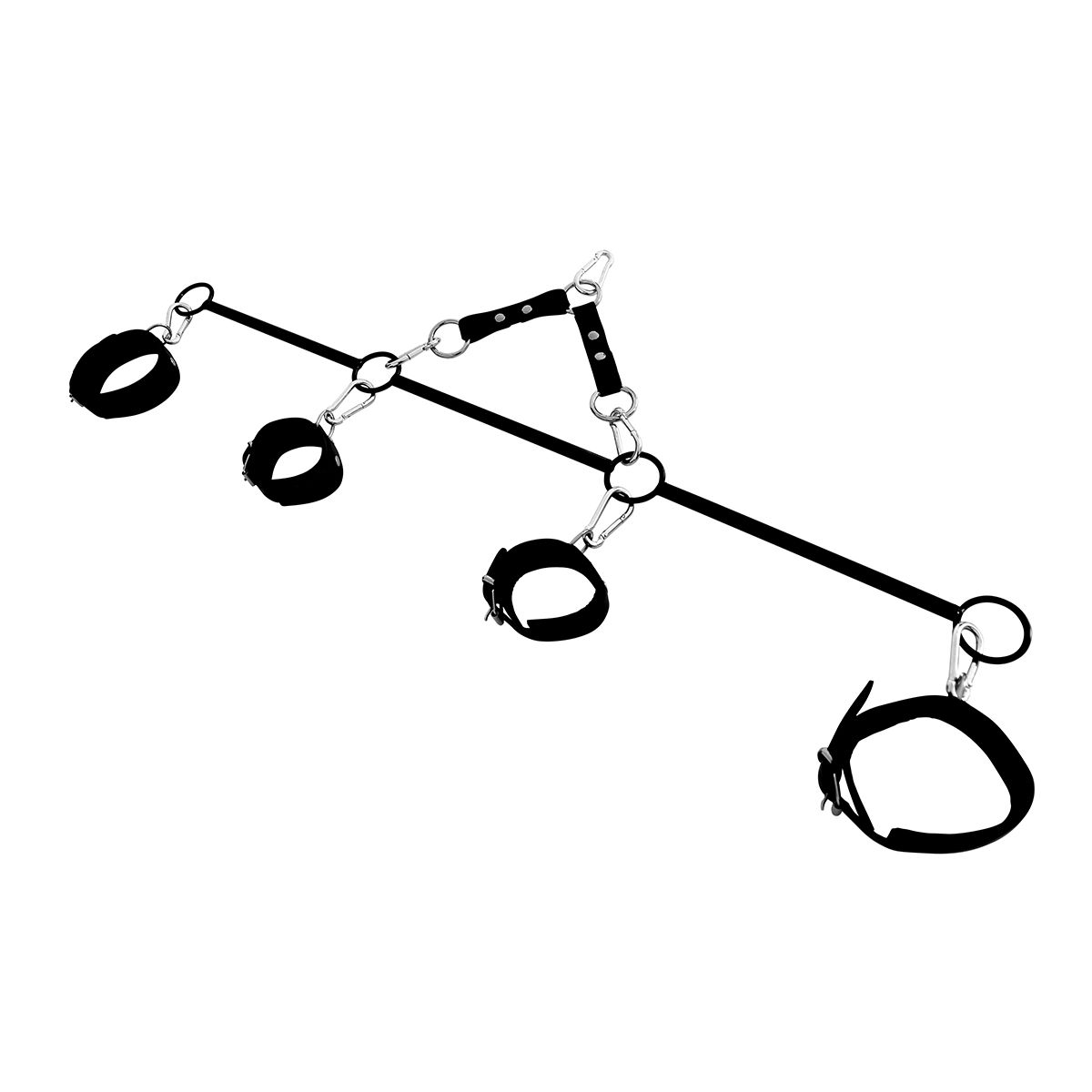 SPREADER BAR QUADRUPLE O-RING HAND AND ANKLE CUFFS – The Sissy Market